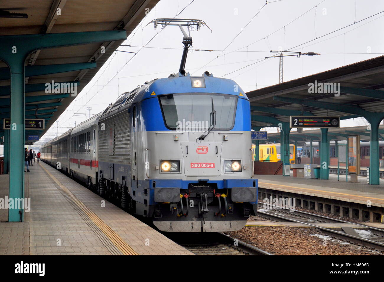 Skoda Electric Locomotive at the station, train, transport, railways ...