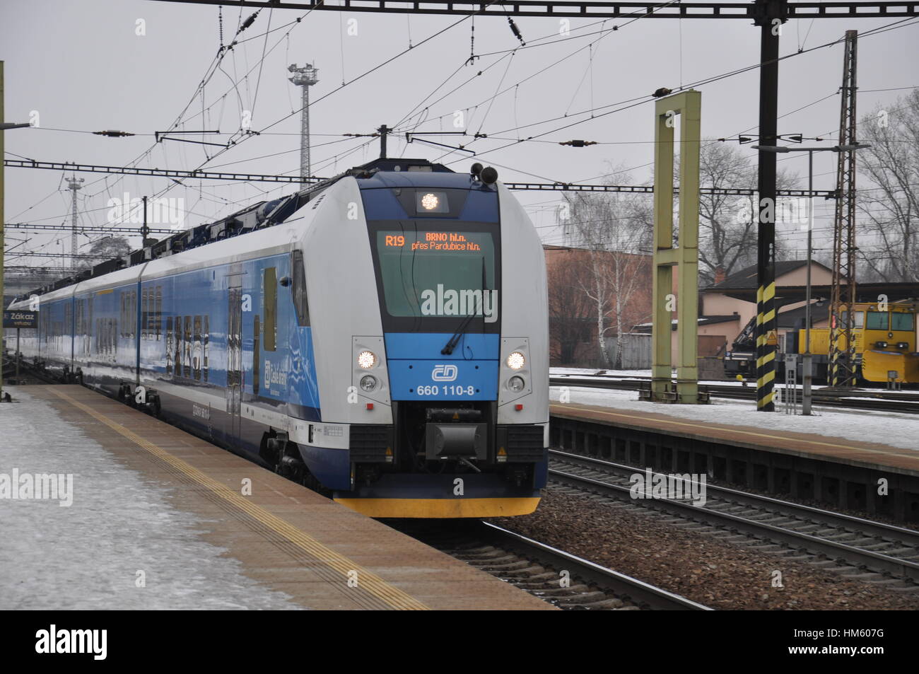 Skoda Electric Locomotive at the station, train, transport, railways ...