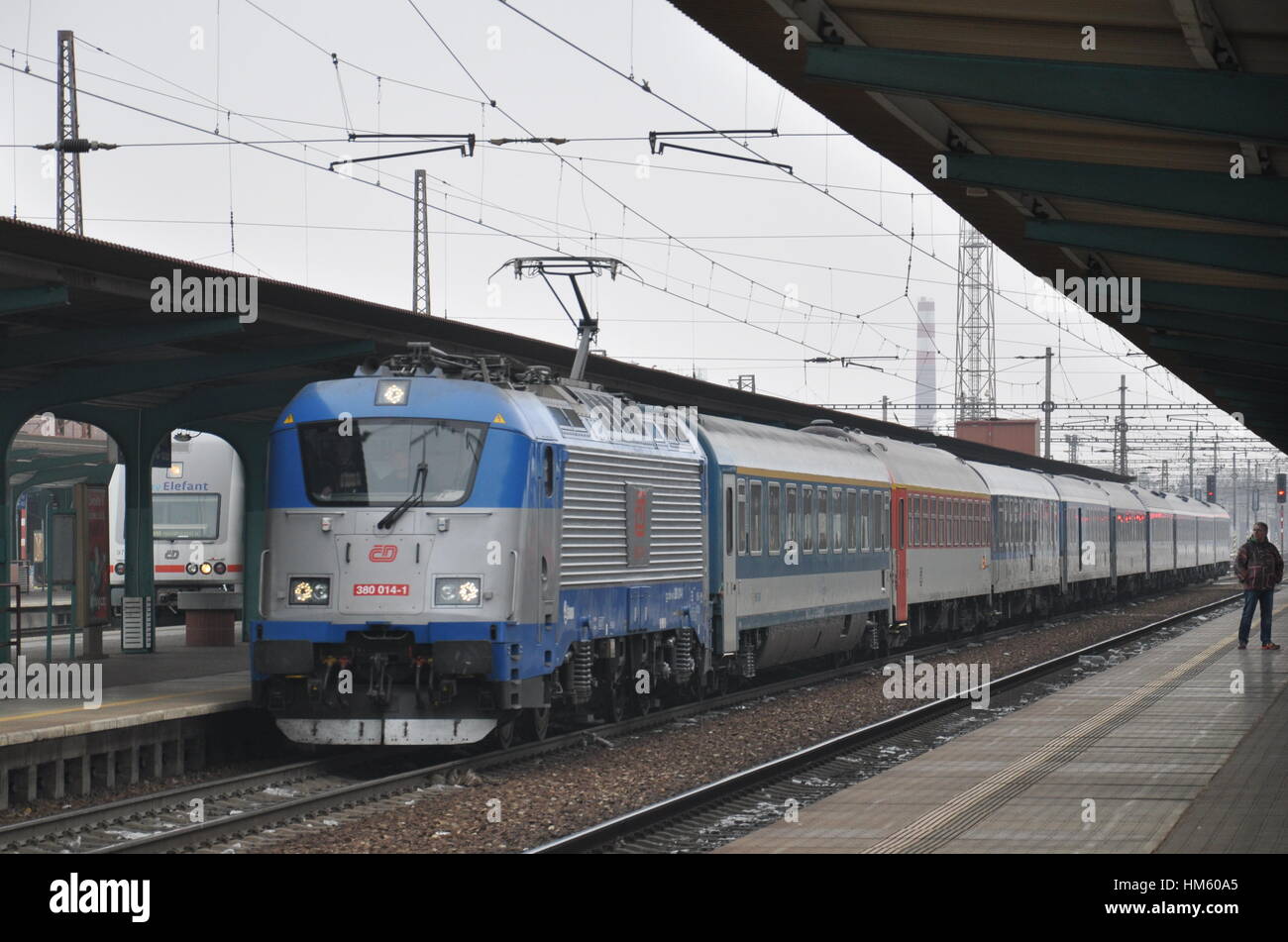 Skoda Electric Locomotive at the station, train, transport, railways ...