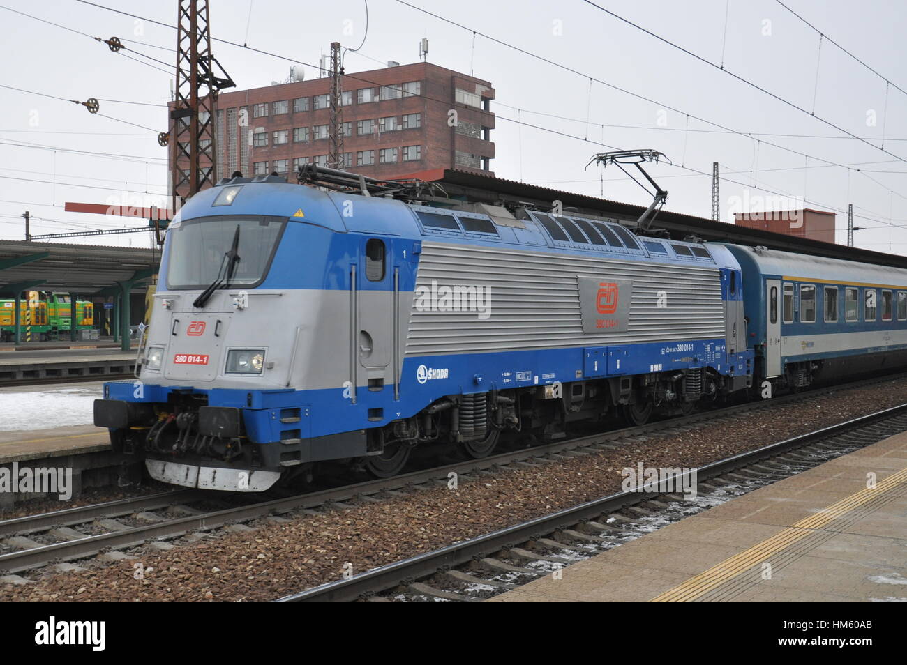 Skoda Electric Locomotive at the station, train, transport, railways ...