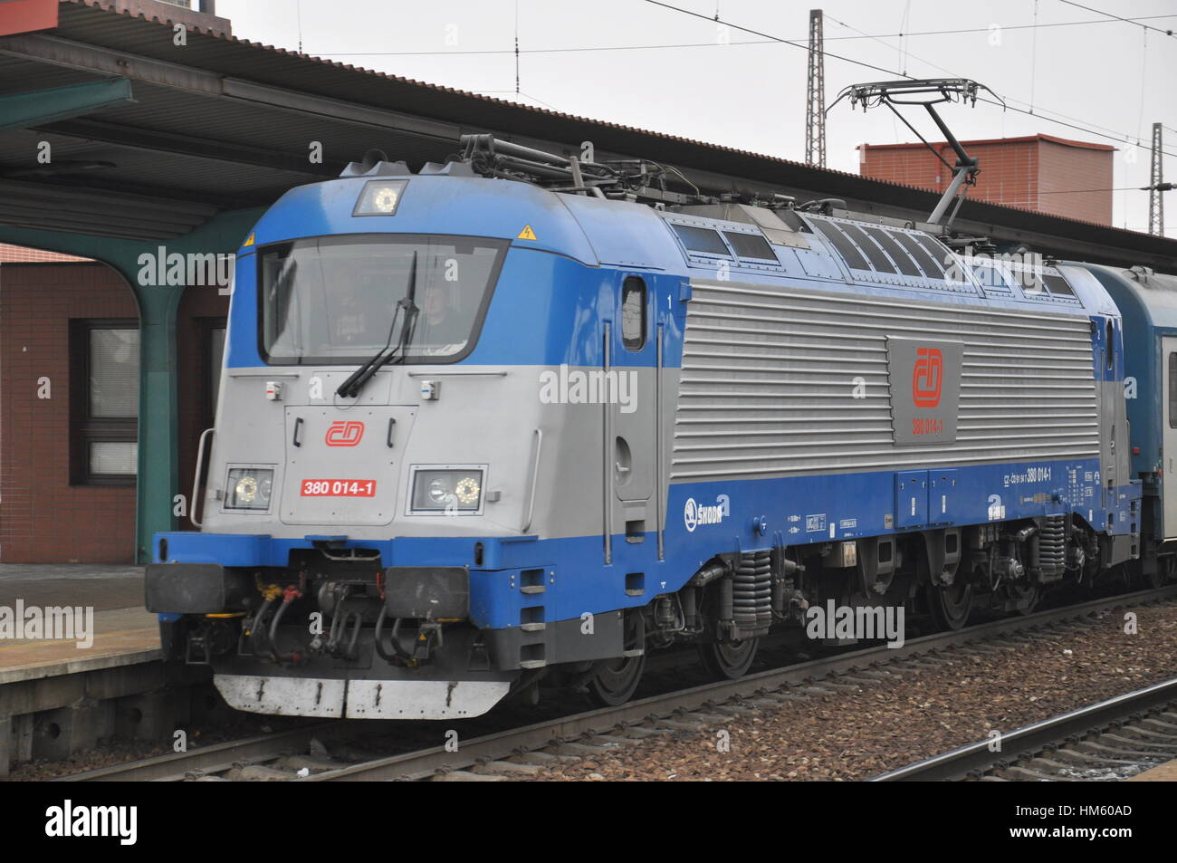 Skoda Electric Locomotive at the station, train, transport, railways ...