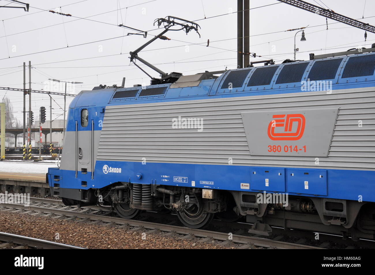 Skoda Electric Locomotive at the station, train, transport, railways ...