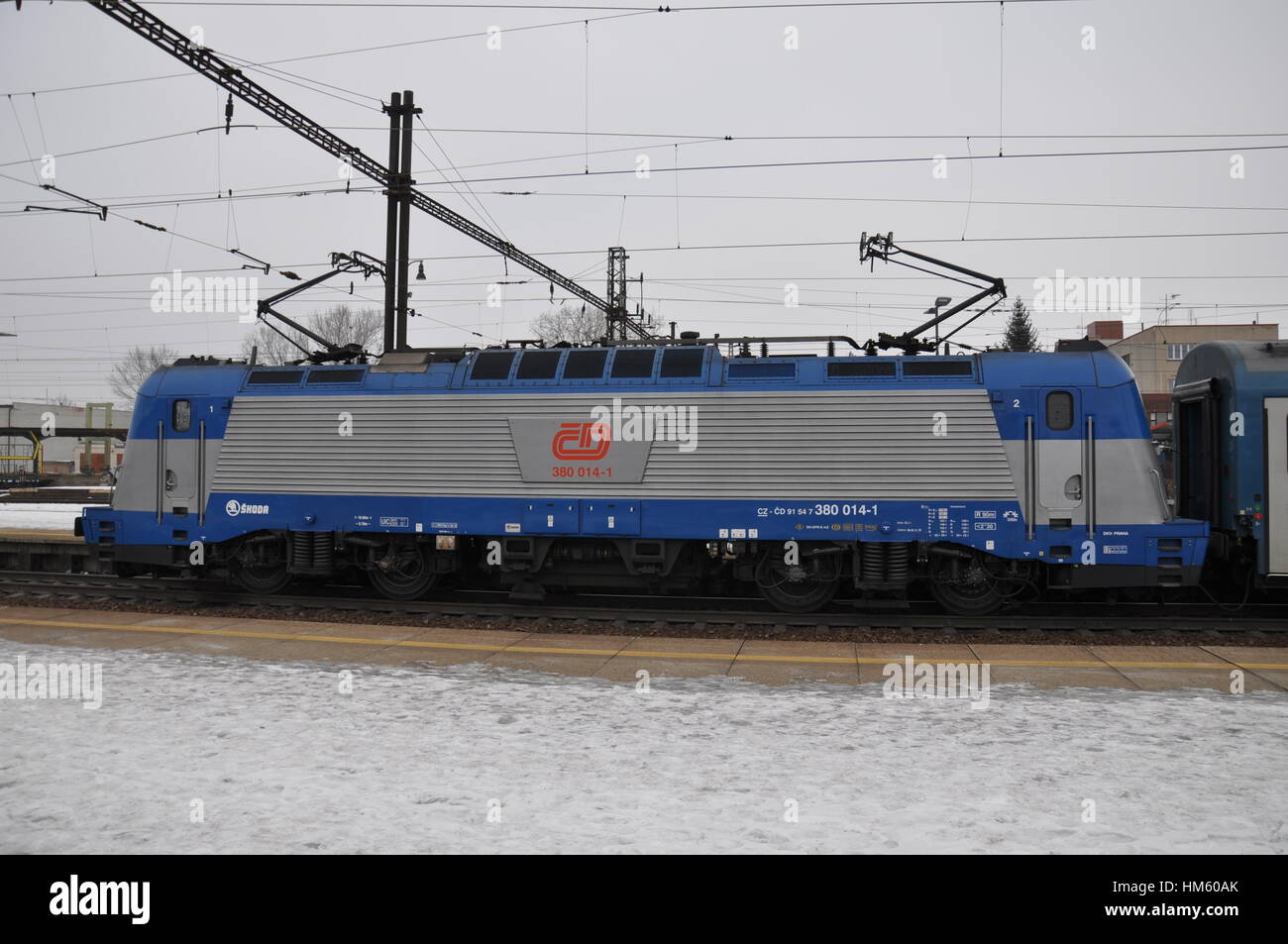 Skoda Electric Locomotive at the station, train, transport, railways ...