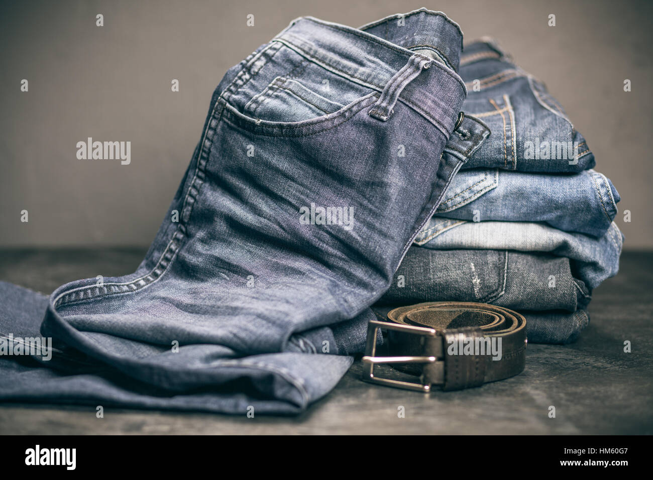 Stack of jeans hi-res stock photography and images - Alamy