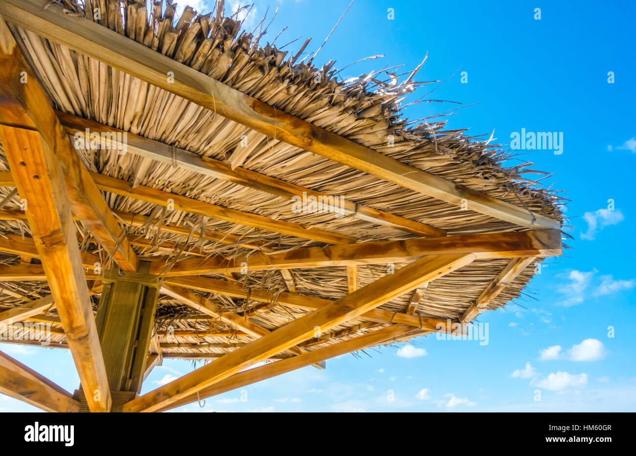 Wooden hut in Maldives island with white sandy beach and sea Stock ...