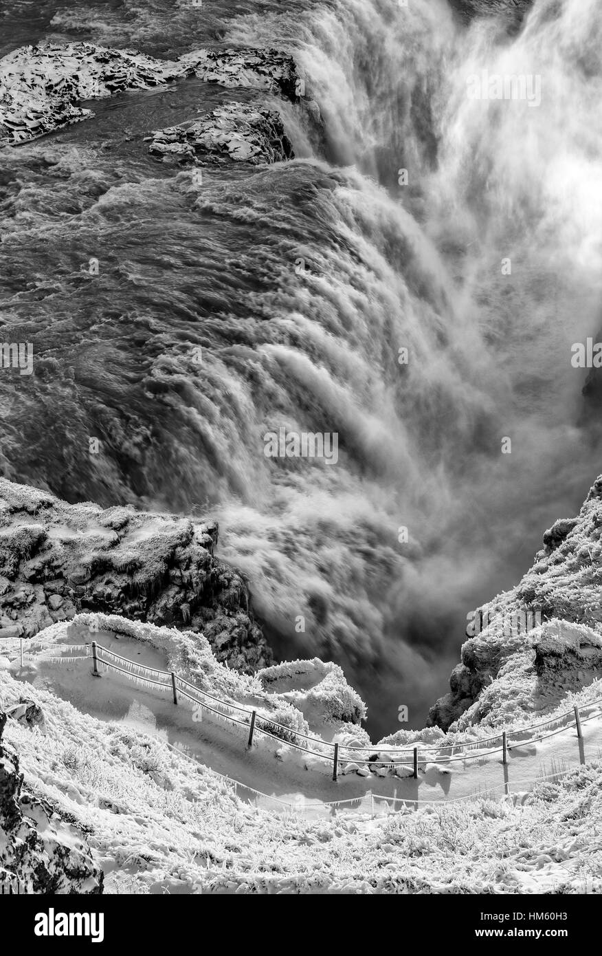 Gullfoss Waterfoss Iceland Stock Photo - Alamy