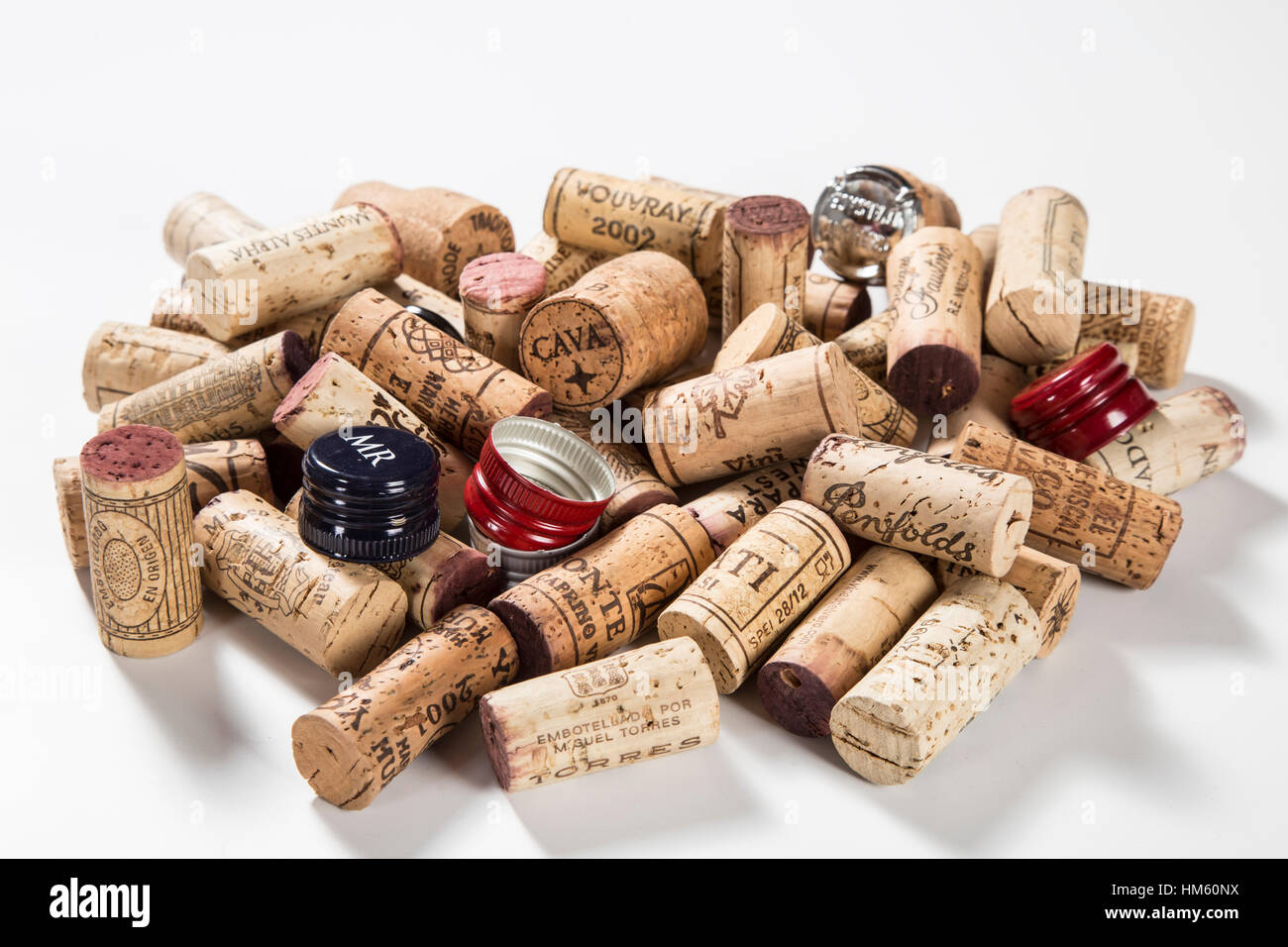 Groups of Wine Corks Stock Photo - Alamy