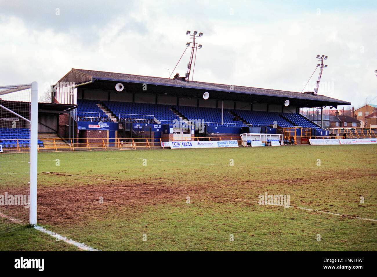 Underhill Stadium, home of Barnet FC, pictured in February 1996 Stock ...