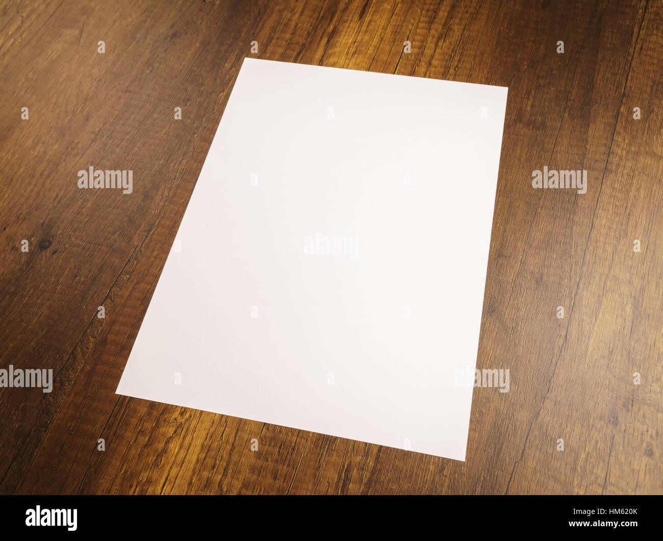 White template paper on wood texture Stock Photo - Alamy