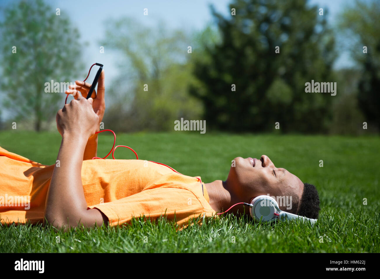 Man lying on his back hi-res stock photography and images - Alamy