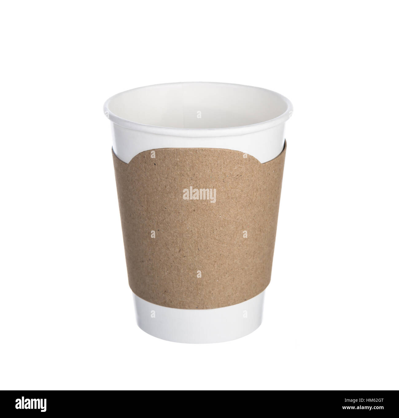 Paper cup of coffee Isolated white background Stock Photo - Alamy