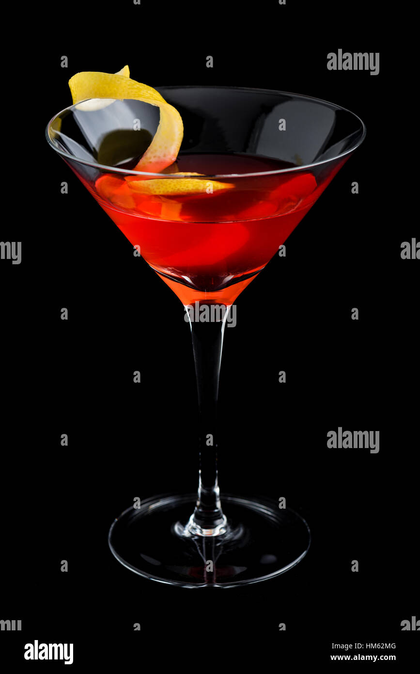 Cosmopolitan Drink Black Background