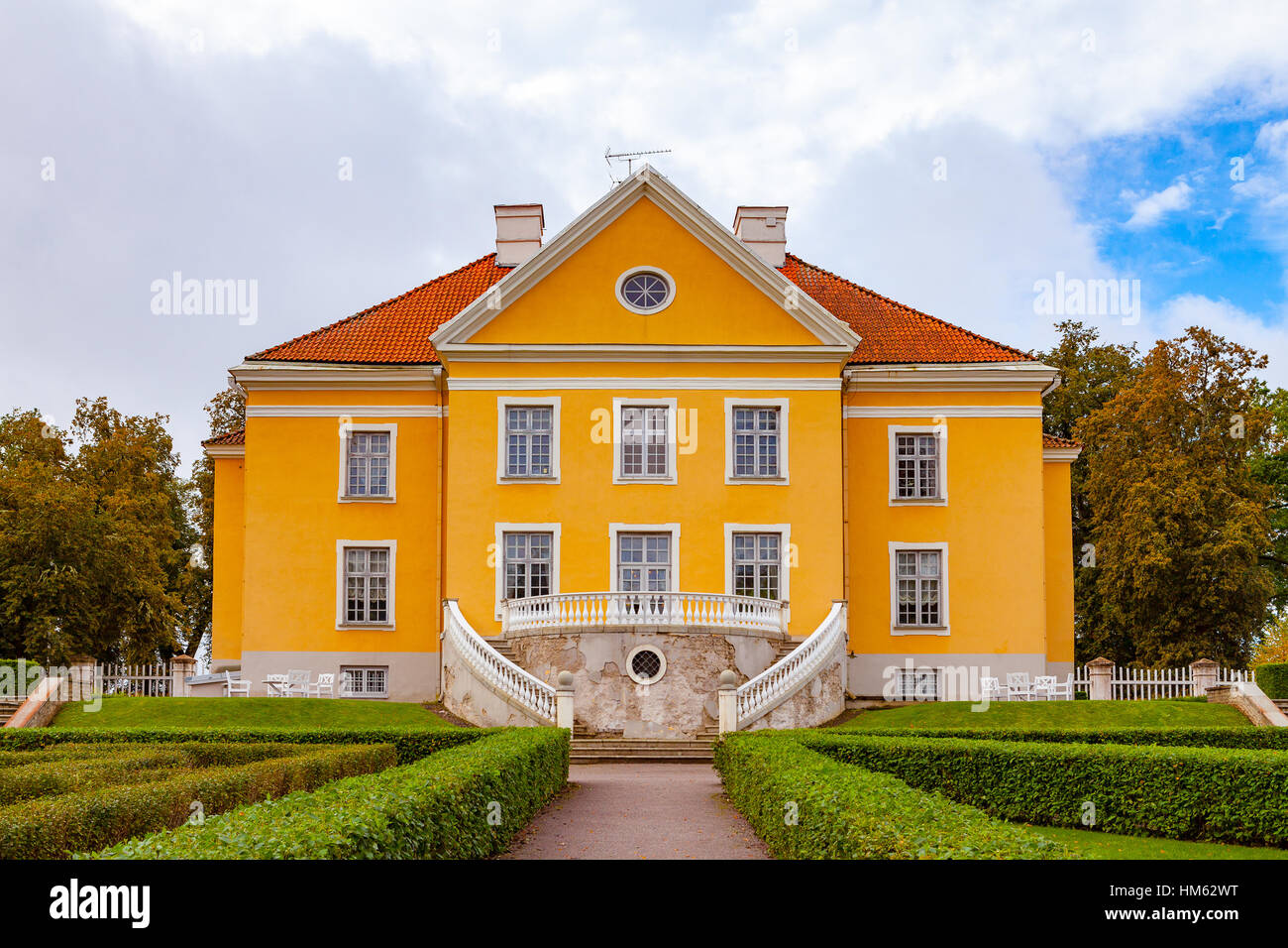 Front view of beautiful and rich Palmse Manor in Estonia, popular ...