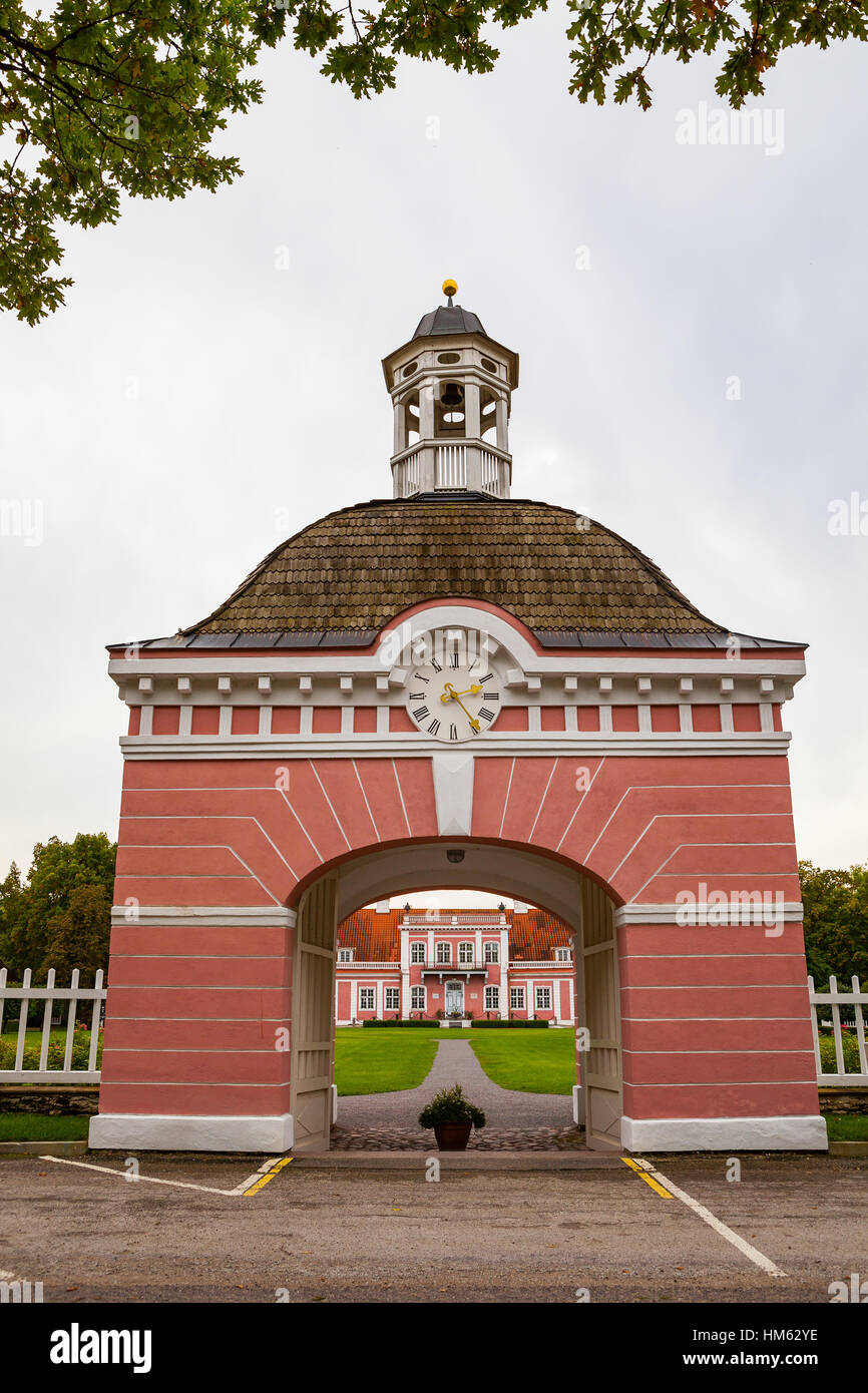 Clock tower and gate of Sagadi Manor, Lahemaa, Estonia Stock Photo - Alamy