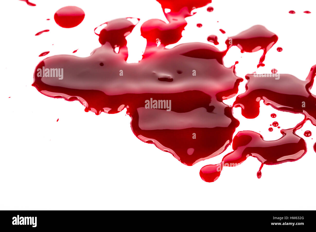Halloween concept : Blood splatter on white background Stock Photo - Alamy