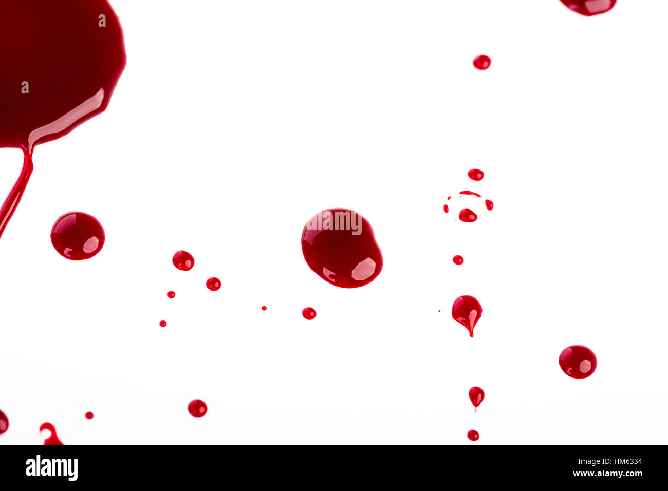 Halloween concept : Blood splatter on white background Stock Photo - Alamy
