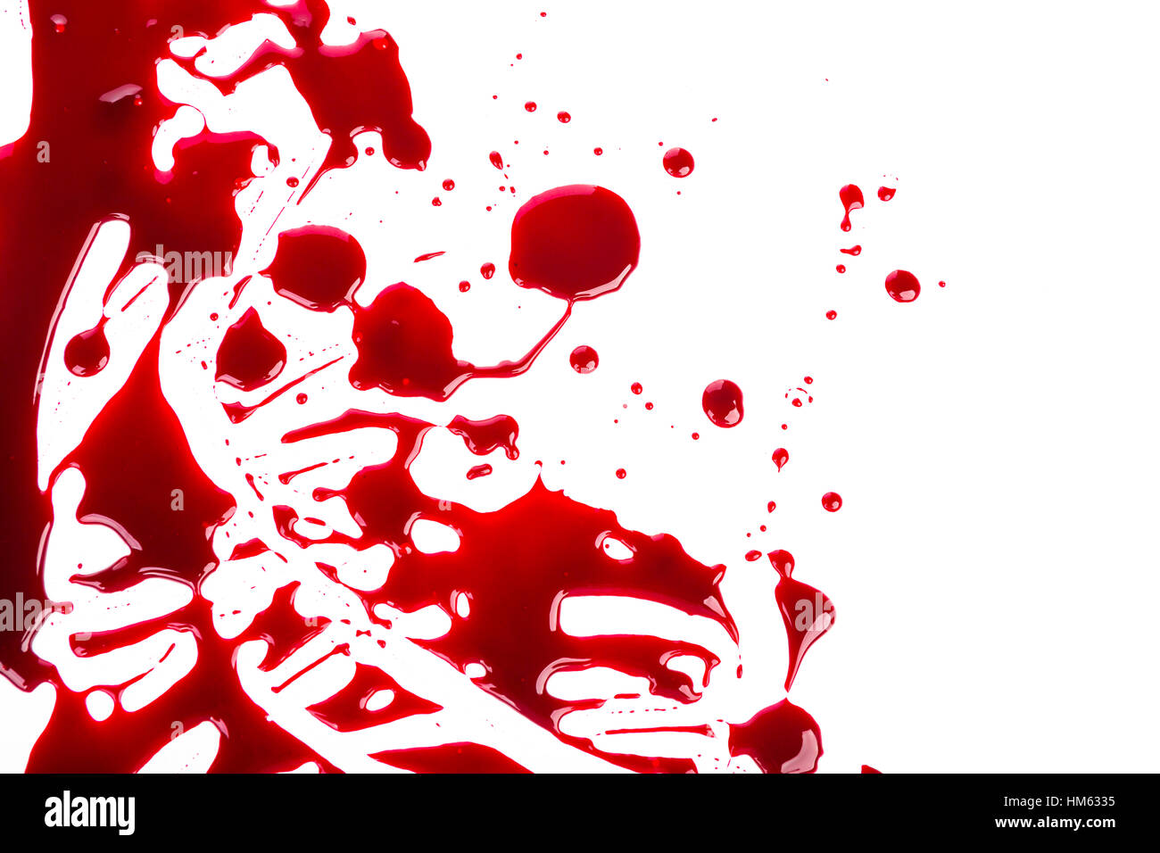 Halloween concept : Blood splatter on white background Stock Photo - Alamy