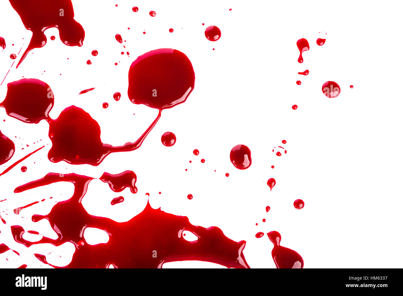 Halloween concept : Blood splatter on white background Stock Photo - Alamy