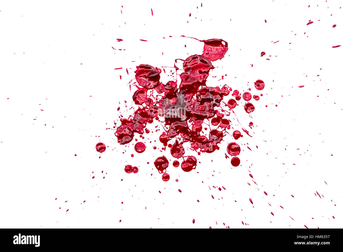 Halloween concept : Blood splatter on white background Stock Photo - Alamy
