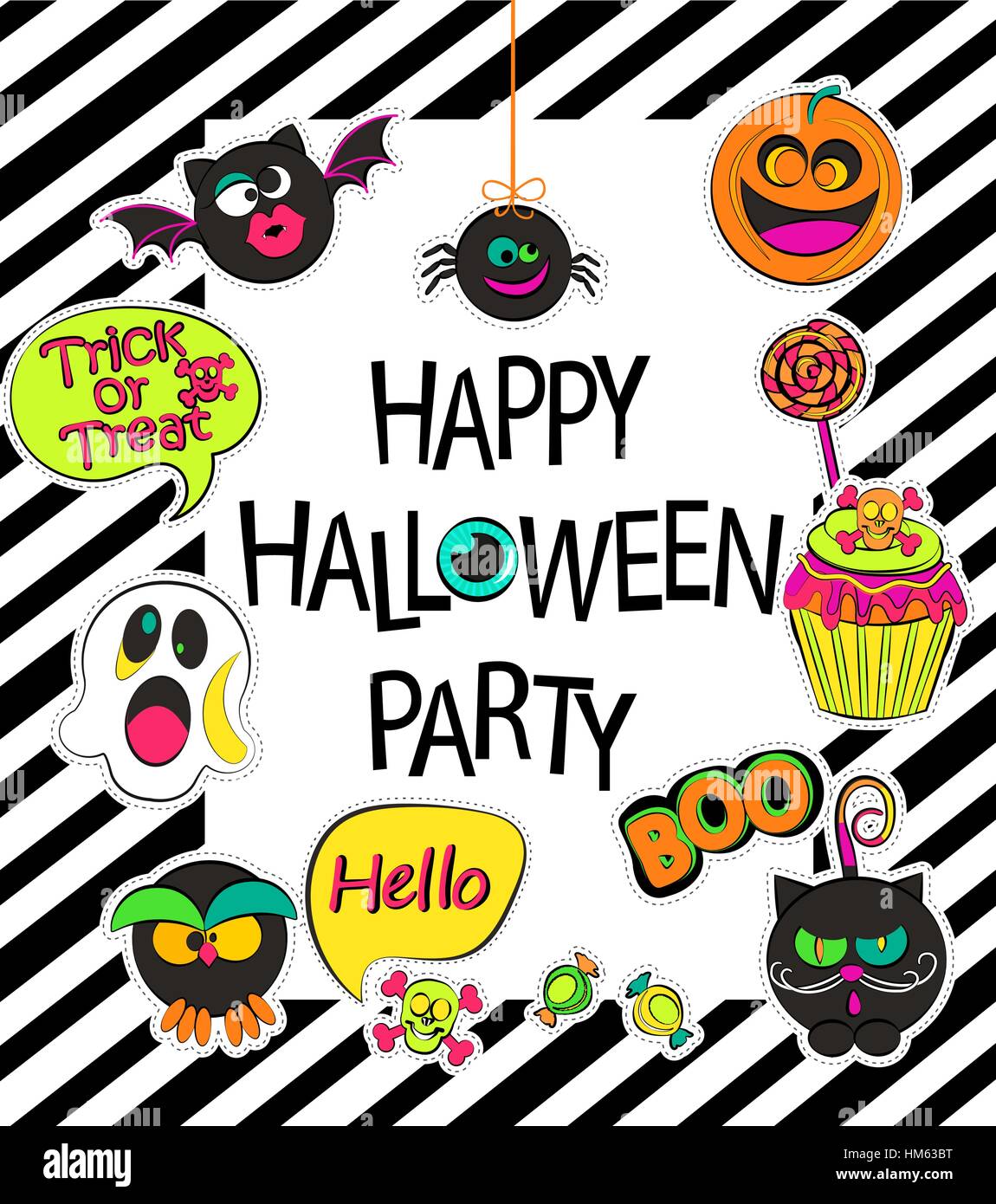 Stylish hat print on Stock Vector Images - Alamy