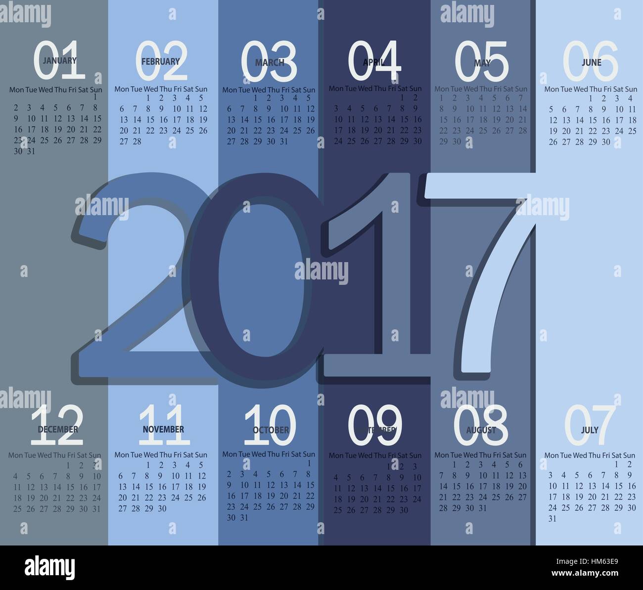 2017 year calendar june isolated Stock Vector Images - Alamy
