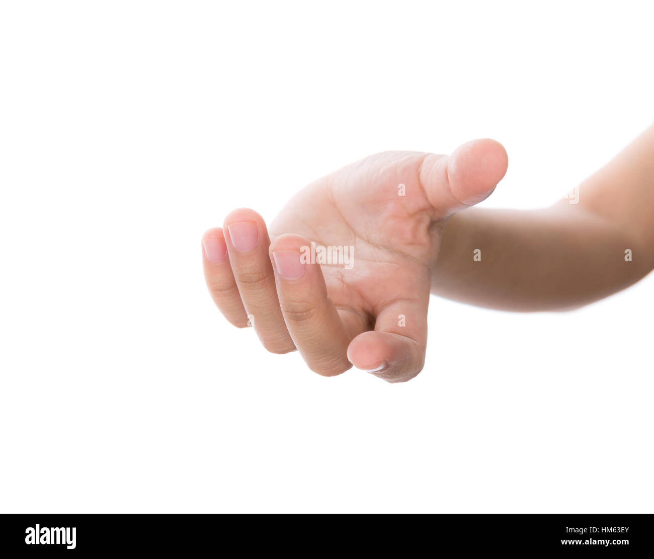 Beautiful woman hand holding isolated on white background Stock Photo ...