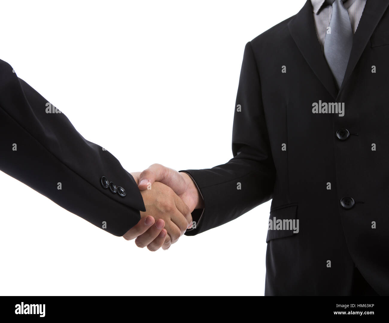 Business handshake over white background Stock Photo - Alamy