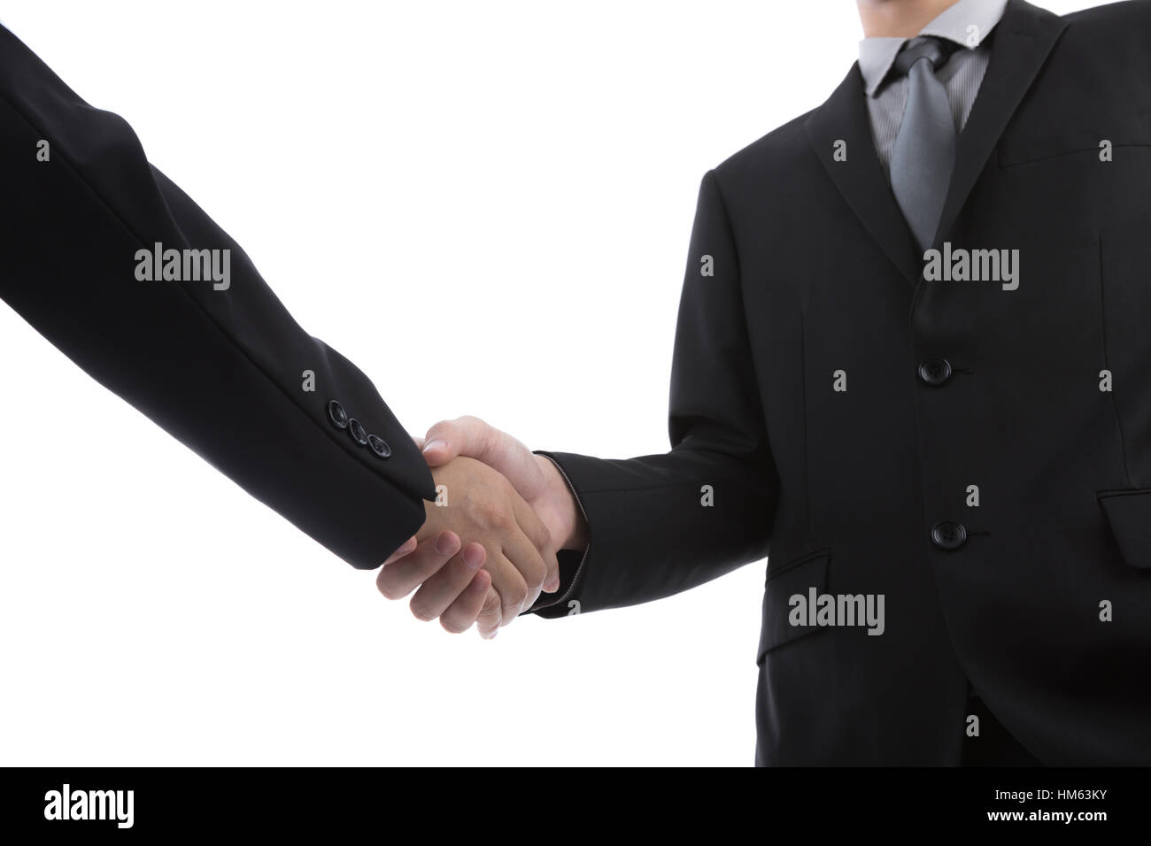 Business handshake over white background Stock Photo - Alamy