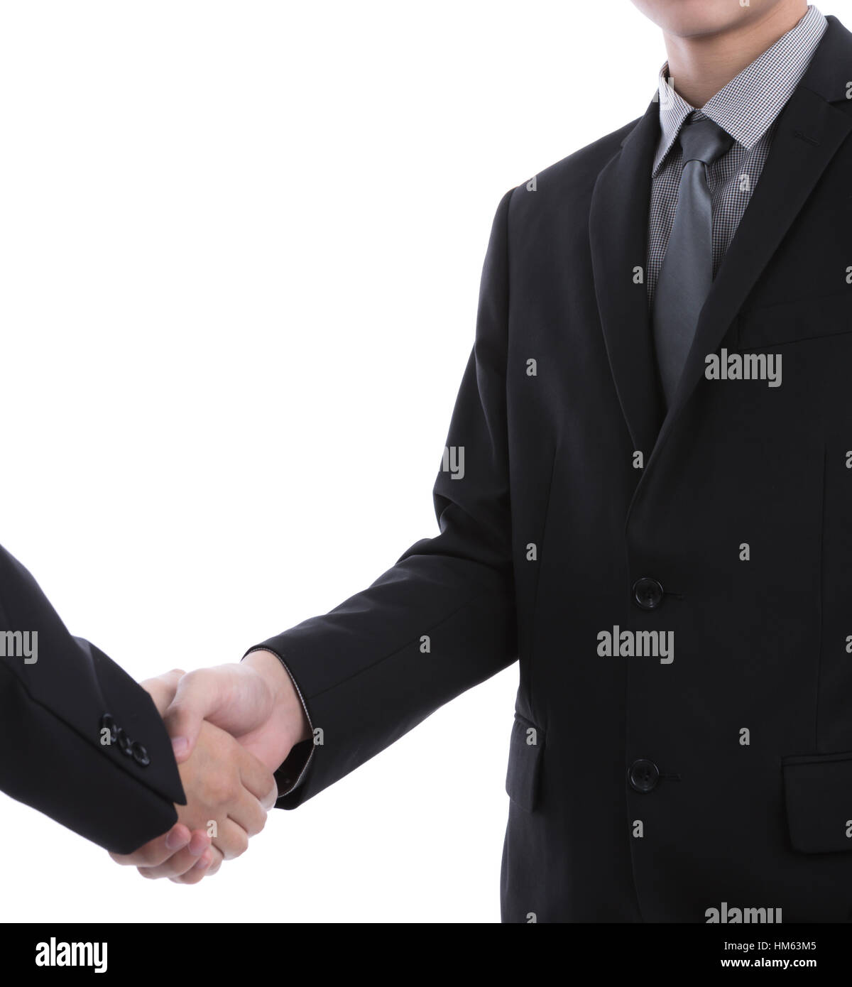 Business handshake over white background Stock Photo - Alamy