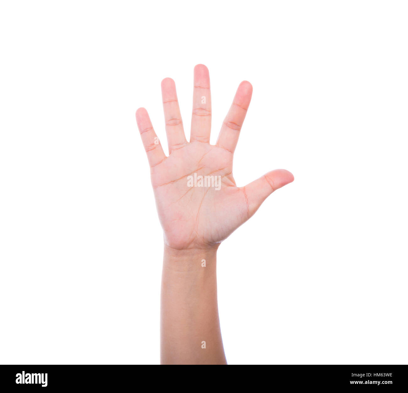 Human Hand Isolated On White Background Stock Photo - Alamy