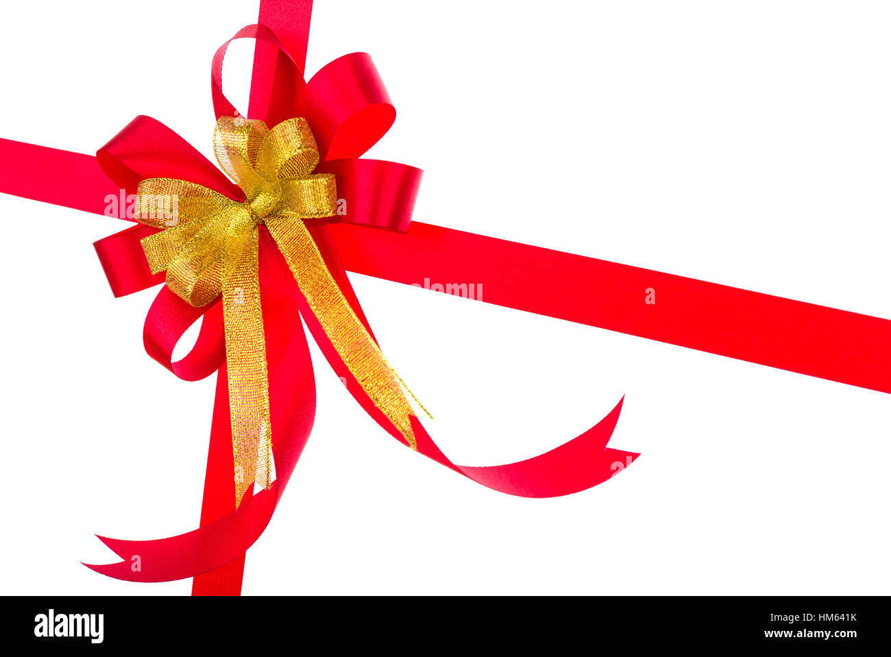 Shiny red ribbon on white background with copy space Stock Photo - Alamy