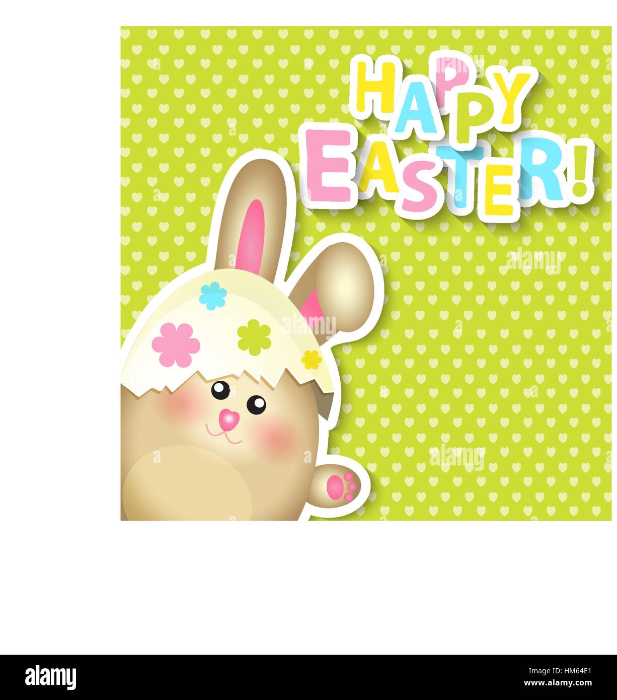 Happy easter card white Stock Vector Images - Alamy