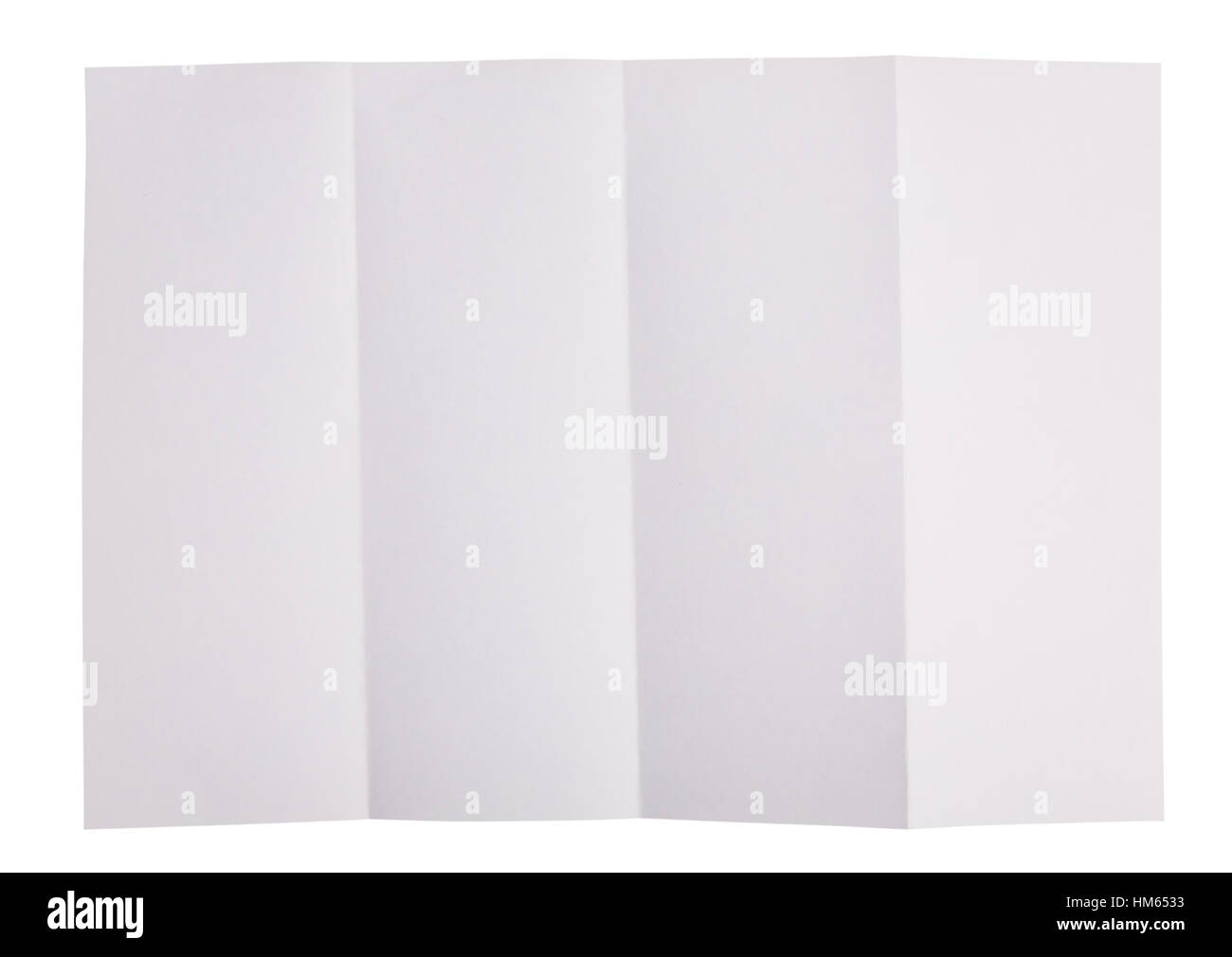 White paper folded in four Stock Photo - Alamy