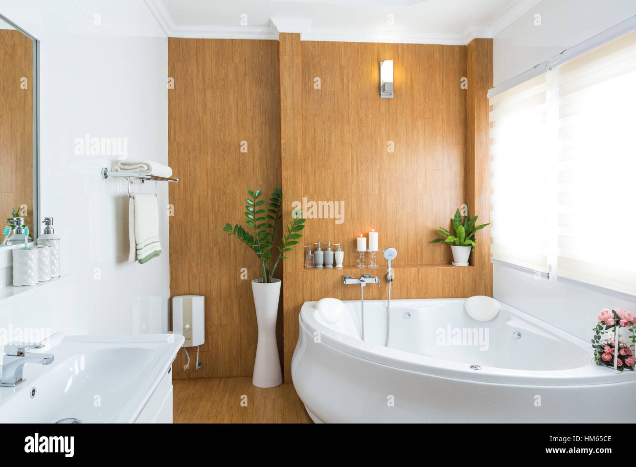 Modern house bathroom interior Stock Photo - Alamy