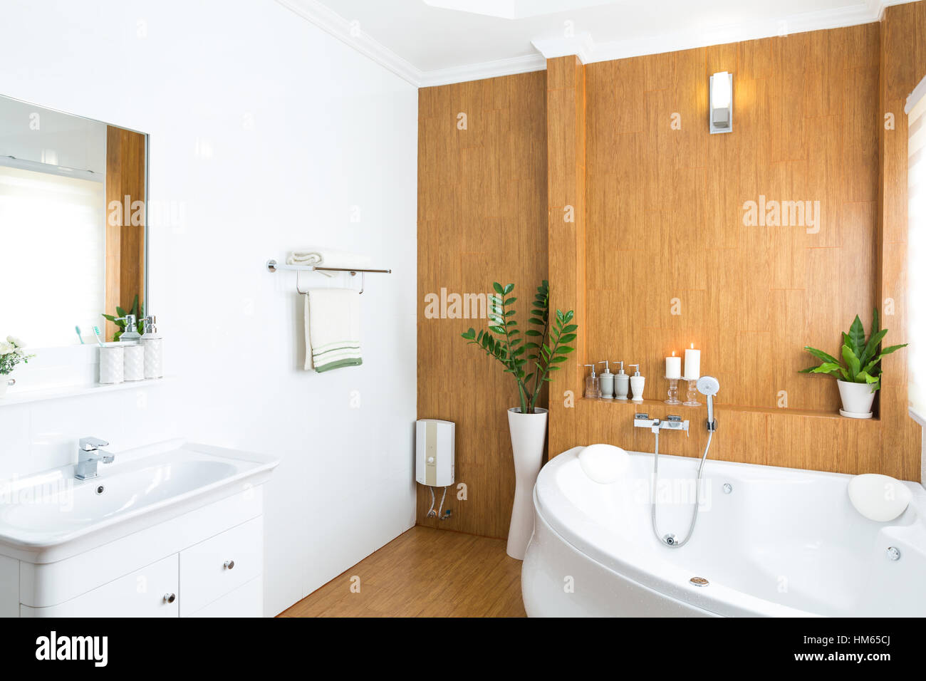 Modern house bathroom interior Stock Photo - Alamy