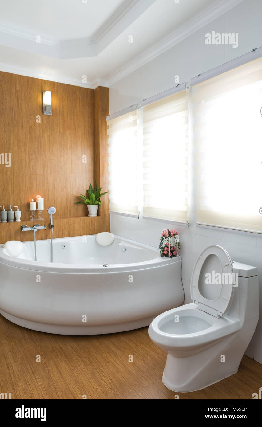 Modern house bathroom interior Stock Photo - Alamy