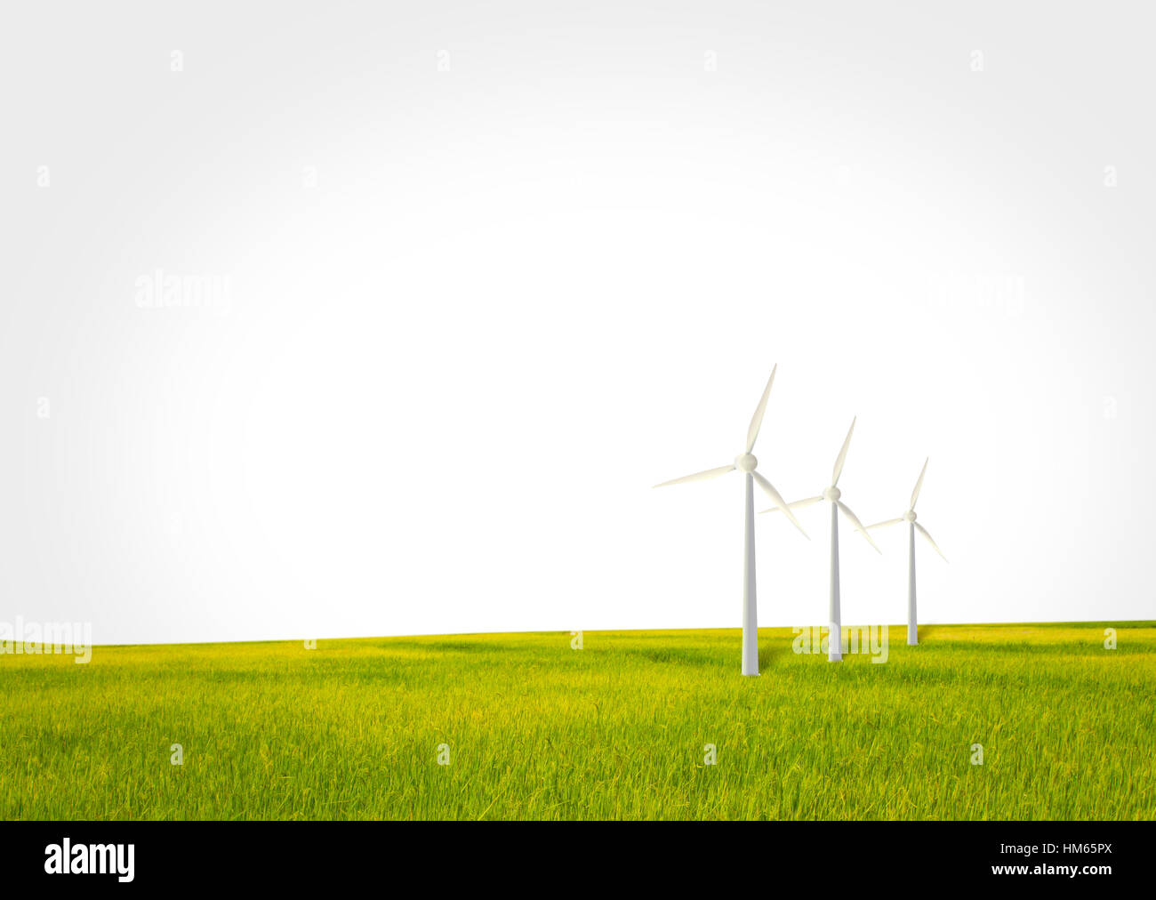 Wind turbine on grass Stock Photo - Alamy