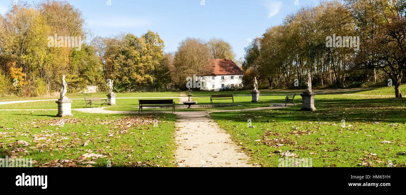 Wolfegg, Germany - november 2, 2014: botanical garden with park and ...