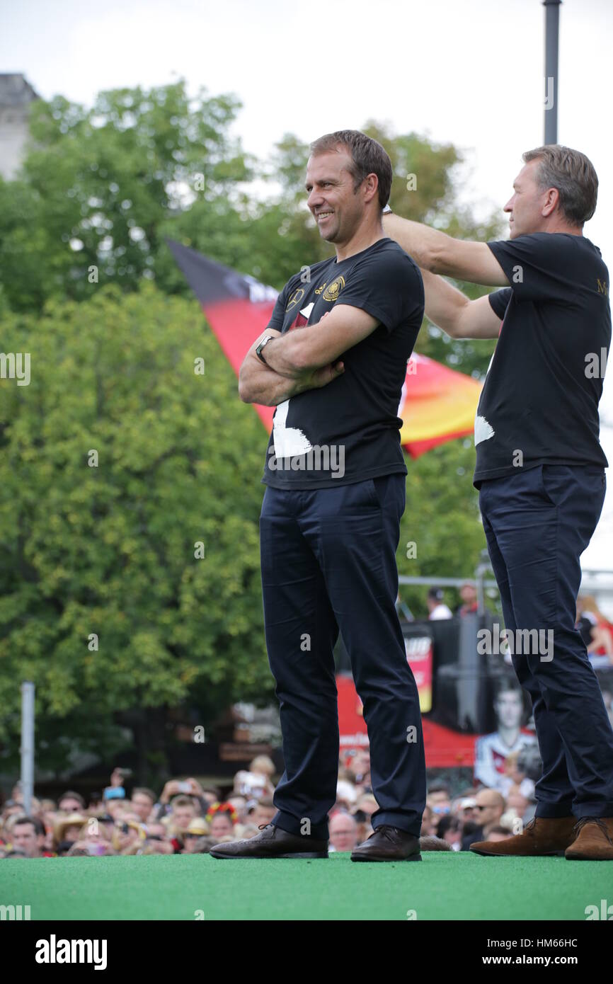 German National Football team and chief coach Löw celebrate FIFA World ...