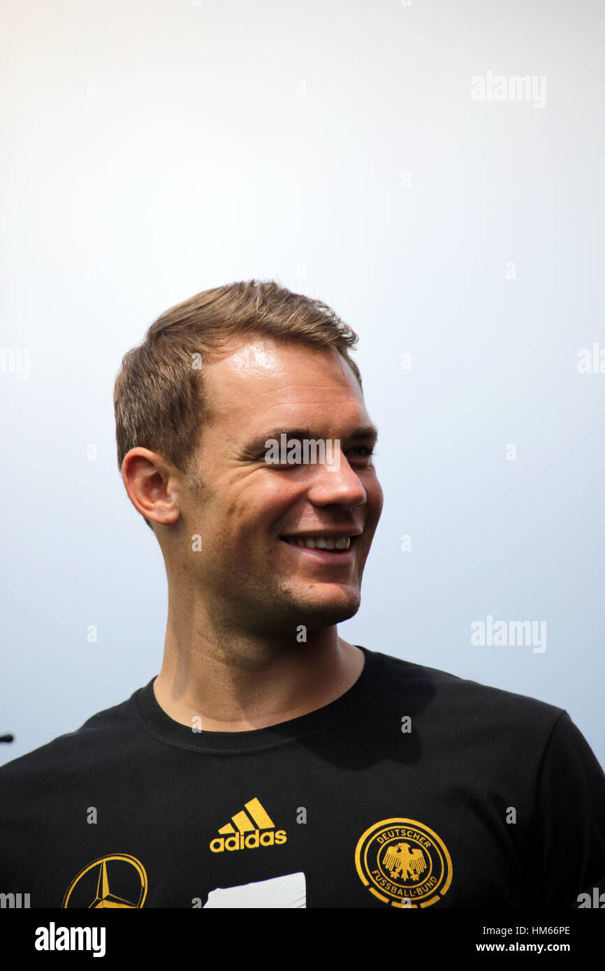 German National Football team and chief coach Löw celebrate FIFA World ...