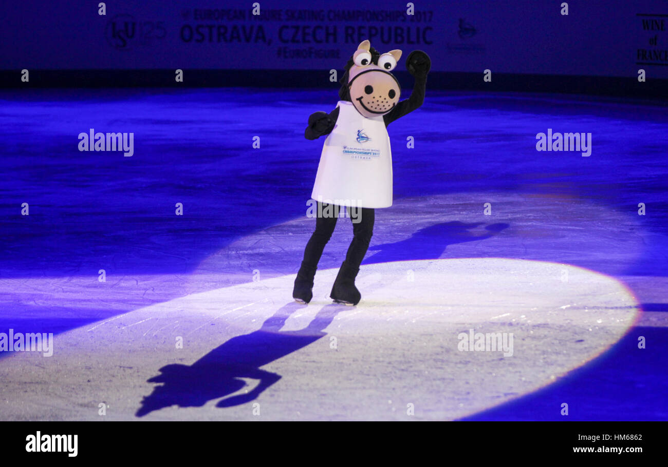 A mascot - white horse Axel Stock Photo - Alamy