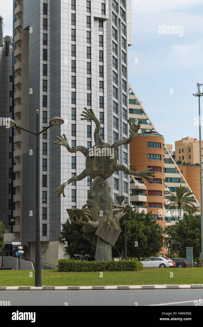 Metal sculpture, Valencia, Spain Stock Photo - Alamy