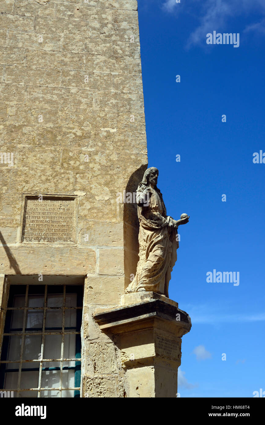 Mdina Malta Old Capital Silent City ornate statue carved stone walled ...