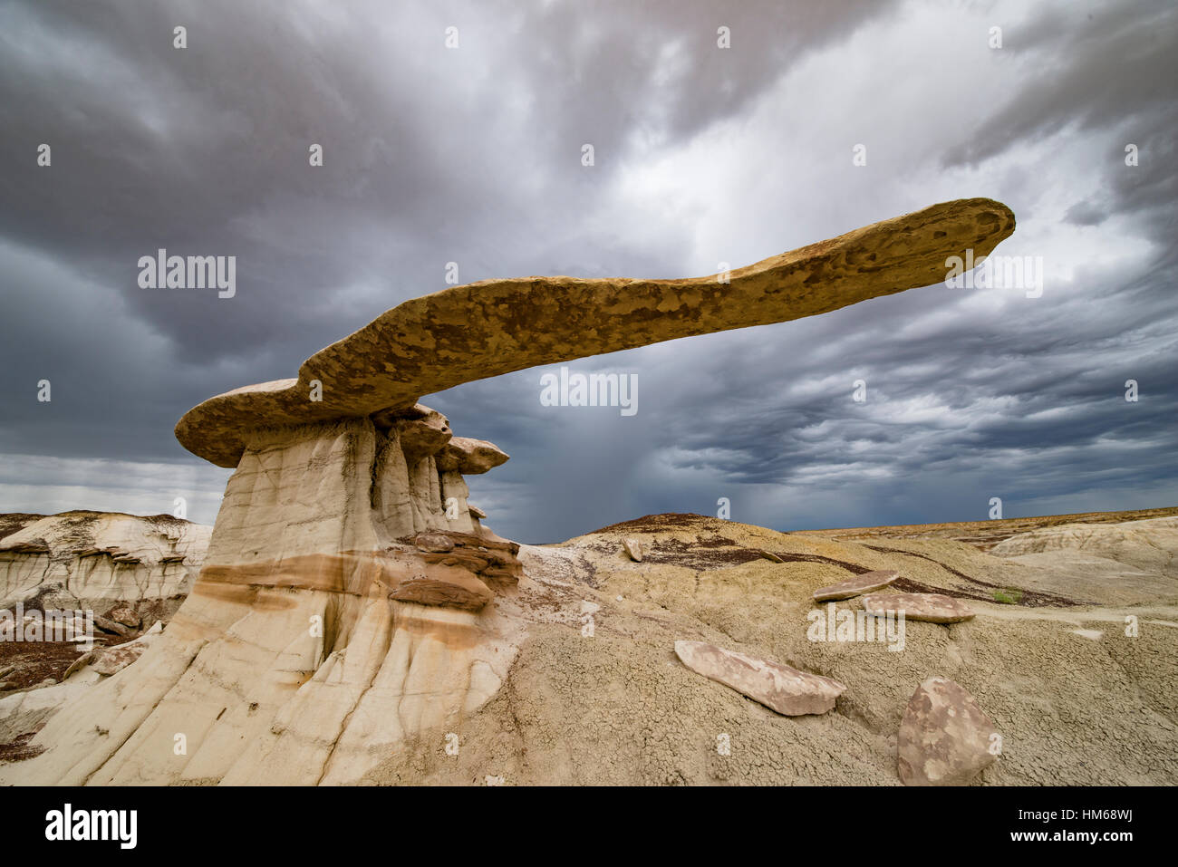 Balanced rock tongue in BLM wilderness, New Mexico, Badlands in ...