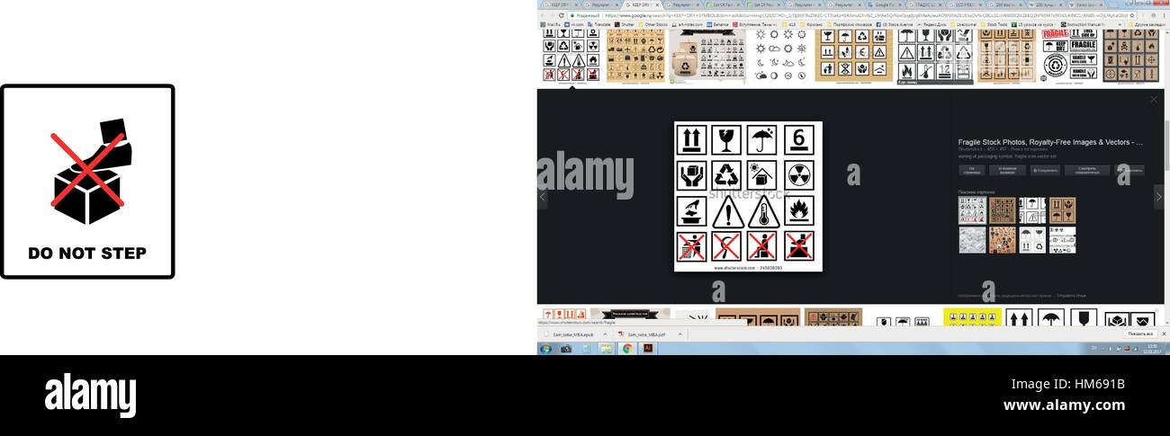 Warning labels box Stock Vector Images - Alamy