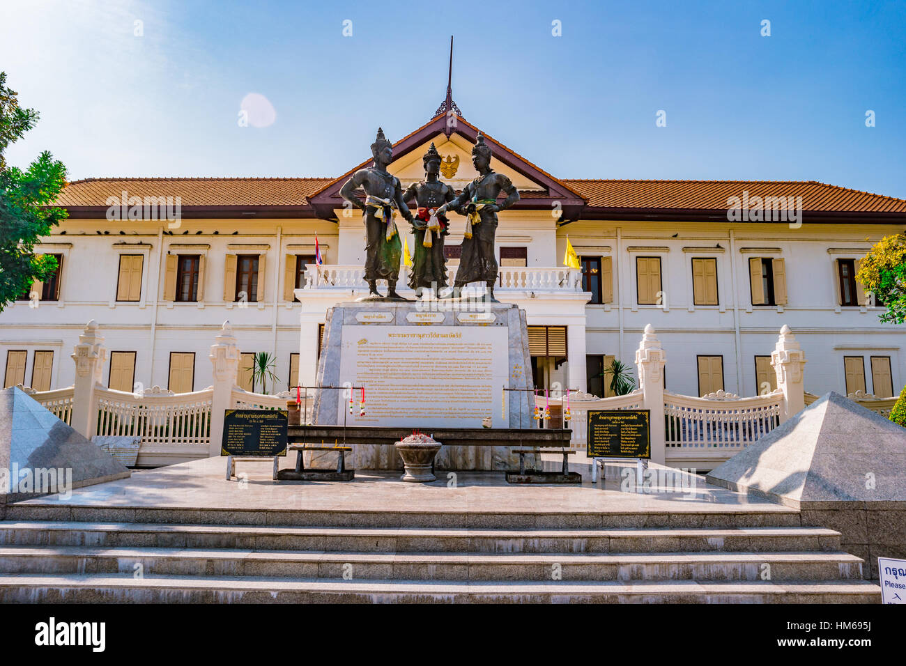 The sculpture of three kings monument in town which is a symbol of ...