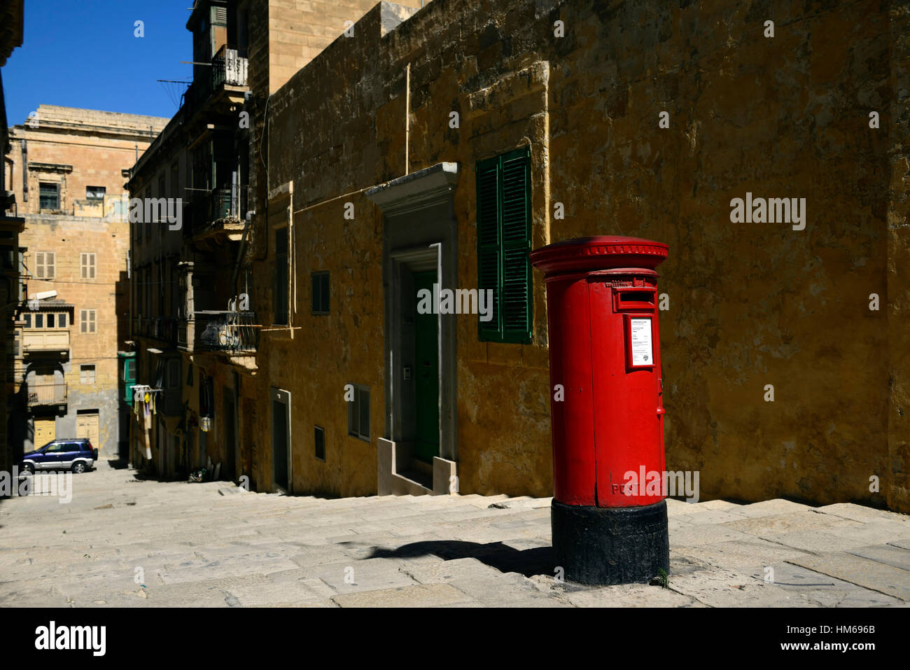 red letter box Valletta Malta traditional pillar style english british ...