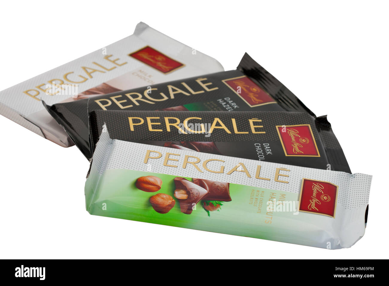 RIGA, LATVIA - AUGUST 26, 2012: Different types of chocolate bars ...