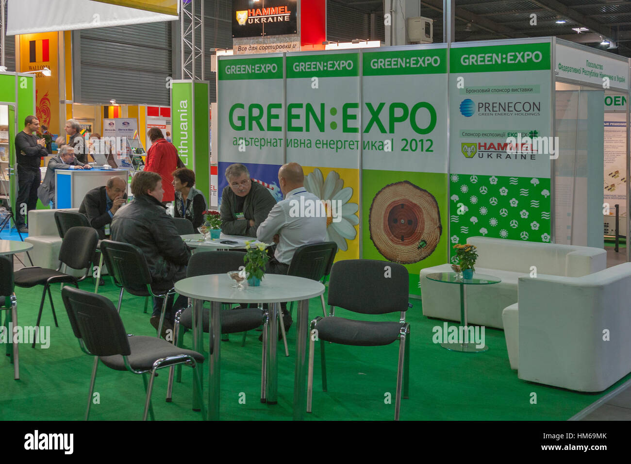 Visitors visit GREENEXPO (Alternative Energy) trade show in Kiev ...