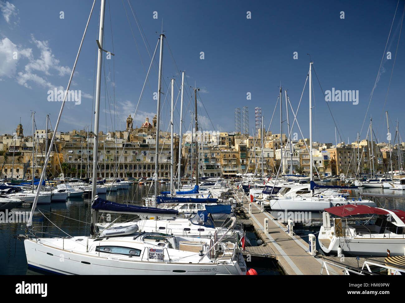 Vittoriosa grand harbour marina Birgu Three Cities Malta sailing boat ...